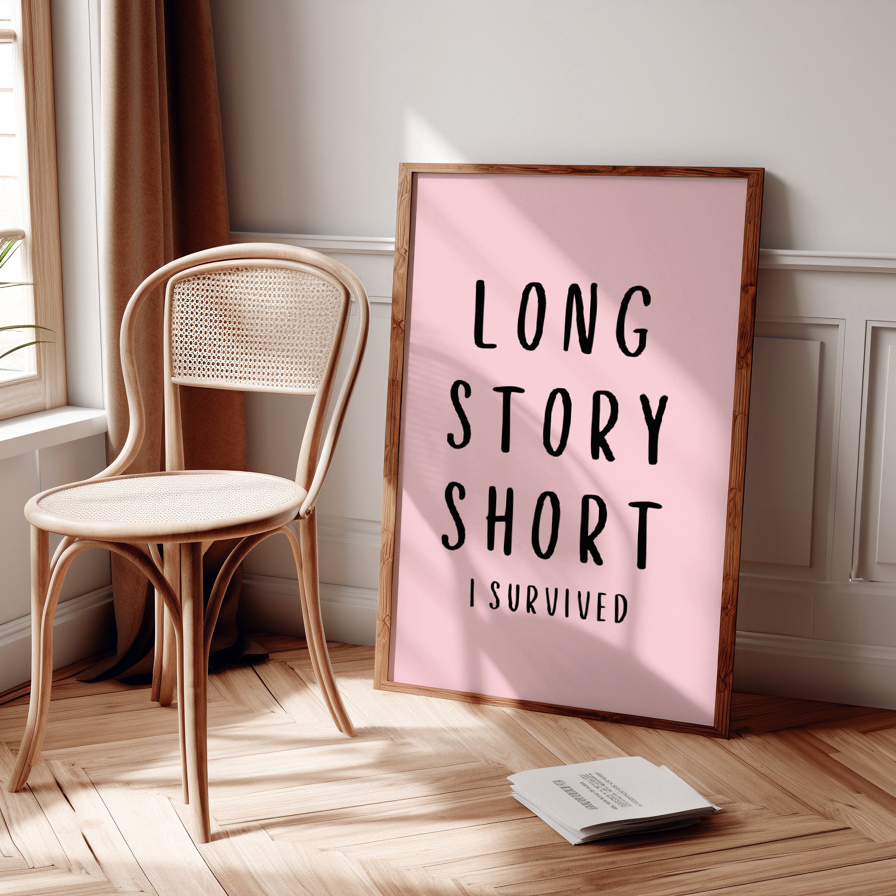 Long Story Short I Survived Poster Printable Wall Art Subtle Swiftie ...