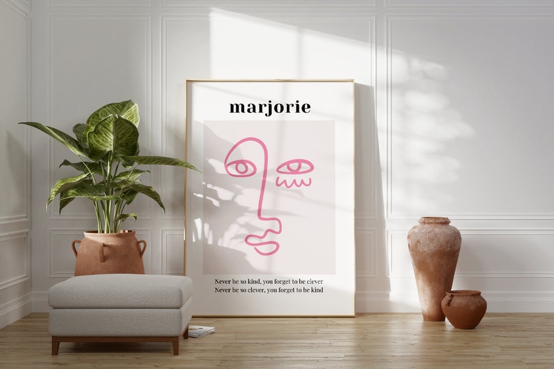 Marjorie Poster | Printable Wall Art | Dorm Decor | Digital Download ...