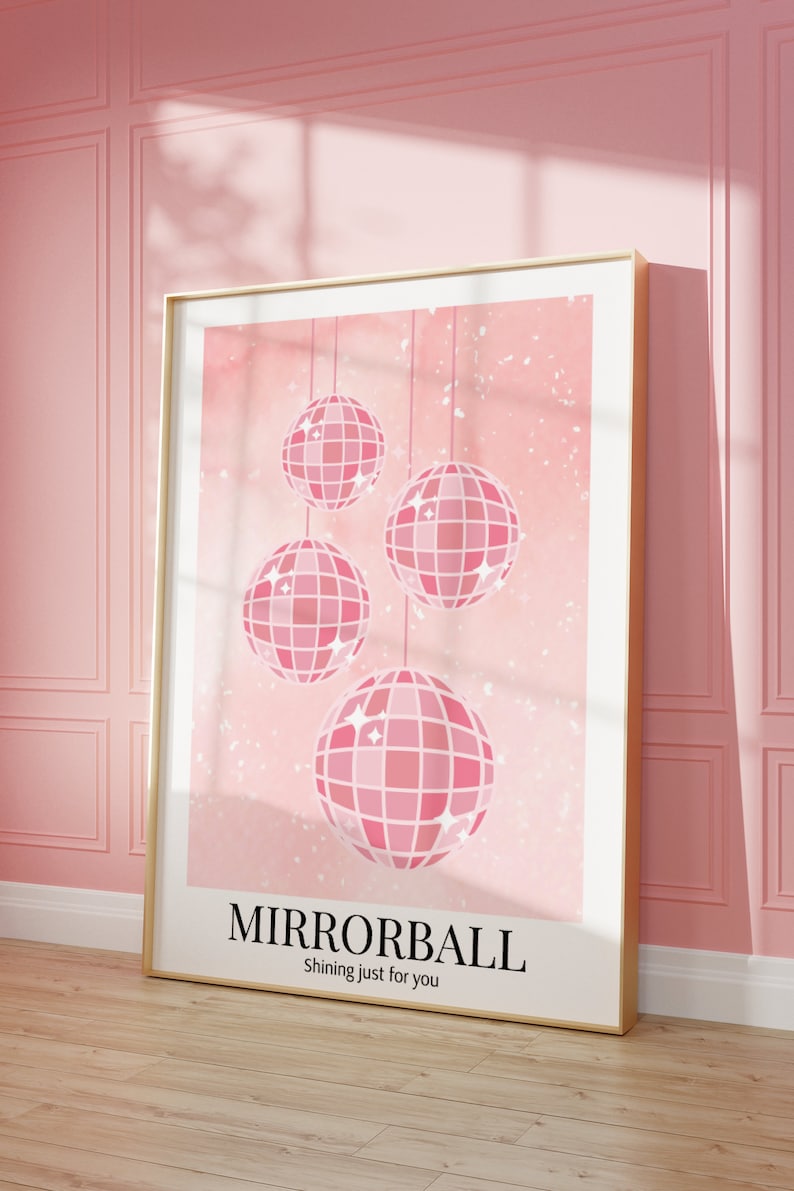 Mirrorball Poster | Printable Wall Art | Digital Download Print at Home ...
