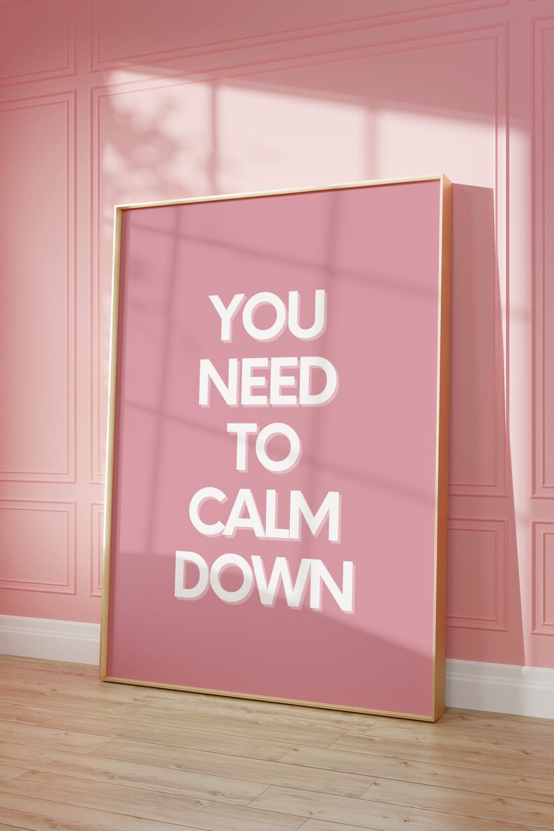 You Need to Calm Down Poster Printable Wall Art Subtle Swiftie Swiftie ...