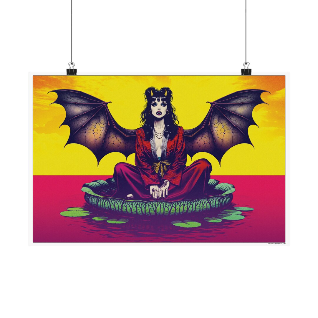 Ethereal Worlds Vampire Woman Floats on a Lily Pad ART PRINT - Etsy