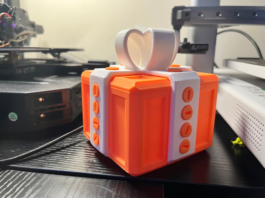 3d Printed Gift Card Box Orange - Etsy