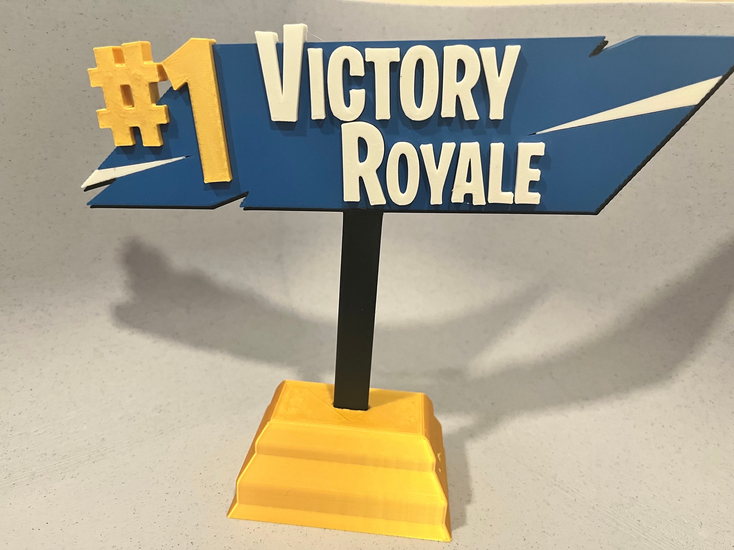 Victory Trophy 3d Printed. Gold Number 1. With Free KEYCHAIN - Etsy