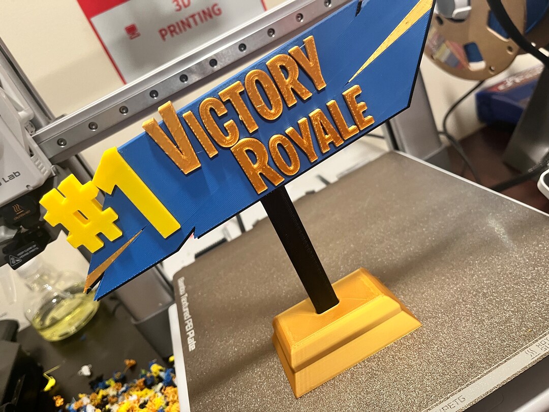 Victory Trophy 3d Printed Gold Lettering - Etsy