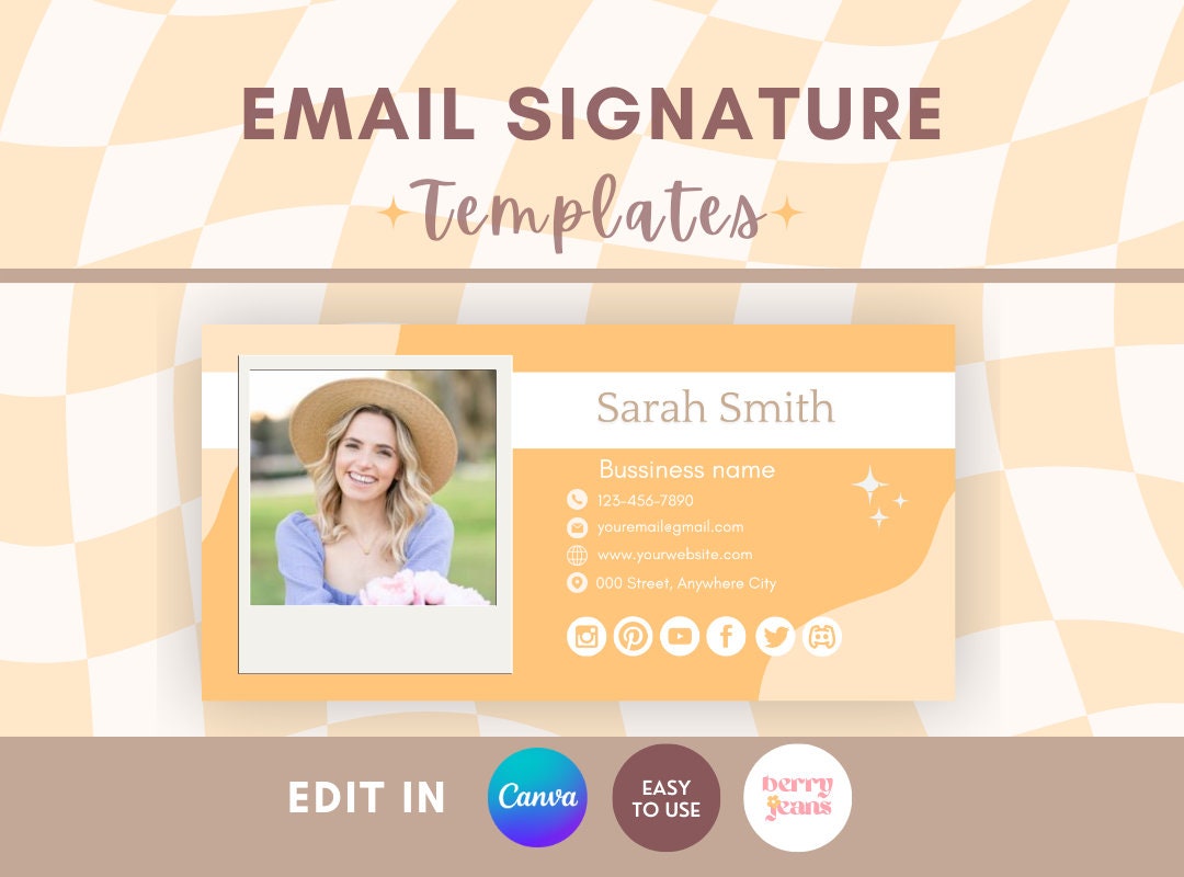 Editable Canva Signature Template for Teachers, Consultants and ...