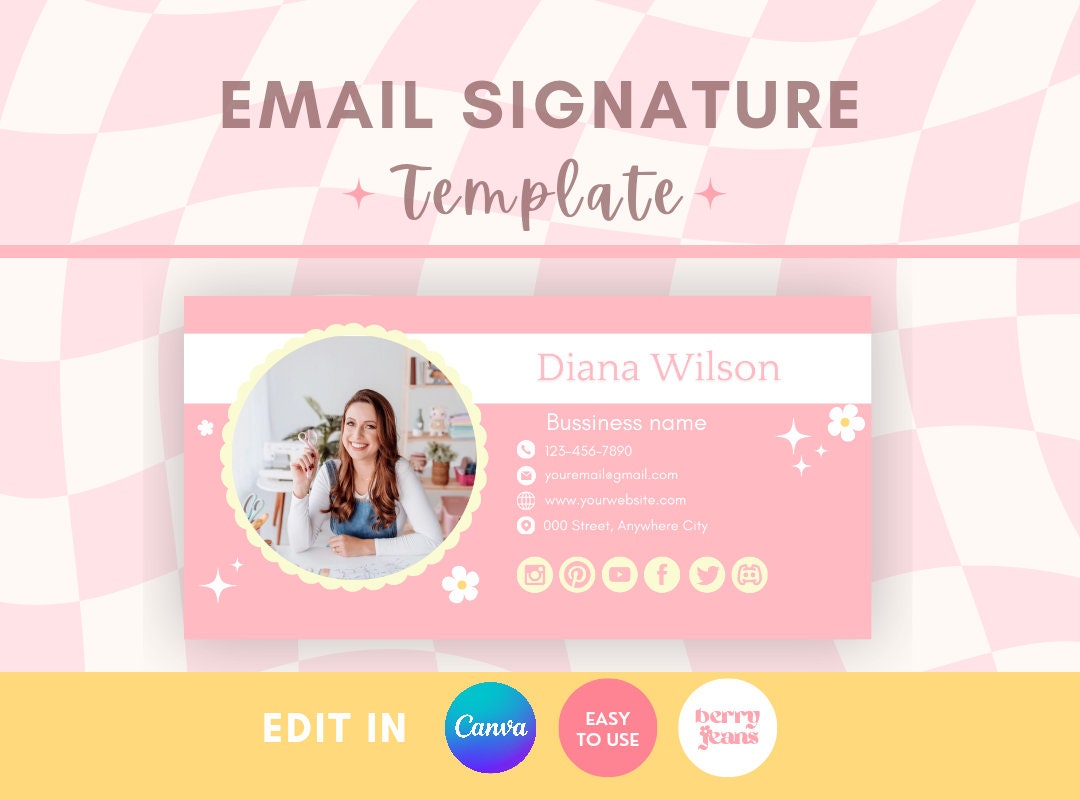 Editable Email Signature Template for Teachers and Small Businesses ...
