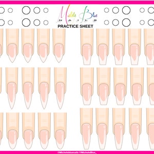 Acrylic Nail Practice Sheets - Etsy