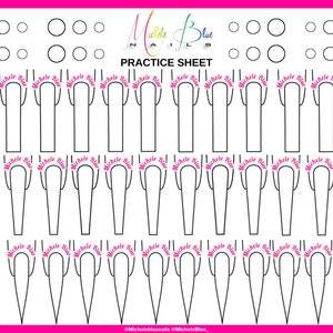 Acrylic Nail Practice Sheets - Etsy