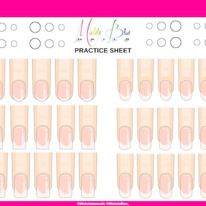 Acrylic Nail Practice Sheets - Etsy