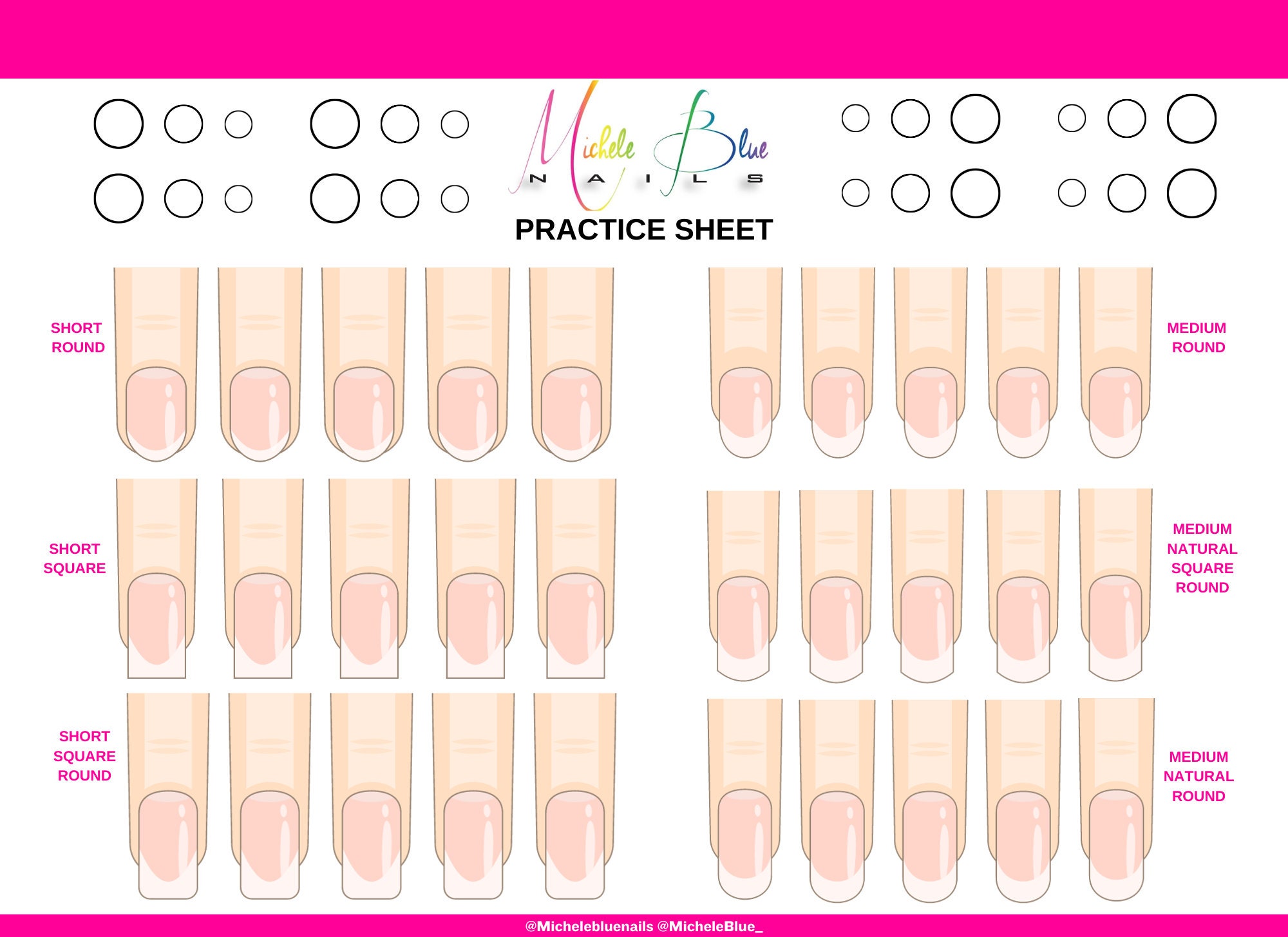Acrylic Nail Practice Sheets - Etsy