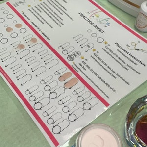 Acrylic Nail Practice Sheets - Etsy