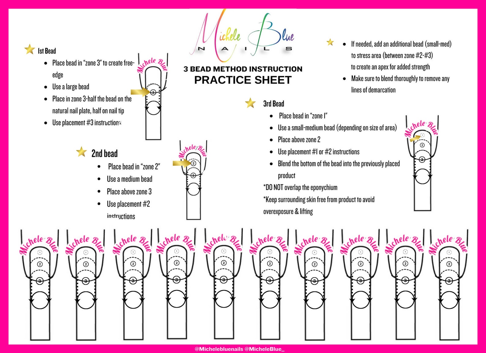 Acrylic Nail Practice Sheets - Etsy