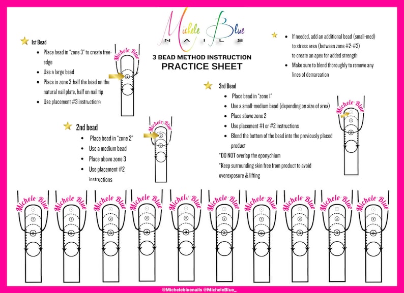 Acrylic Nail Practice Sheets - Etsy