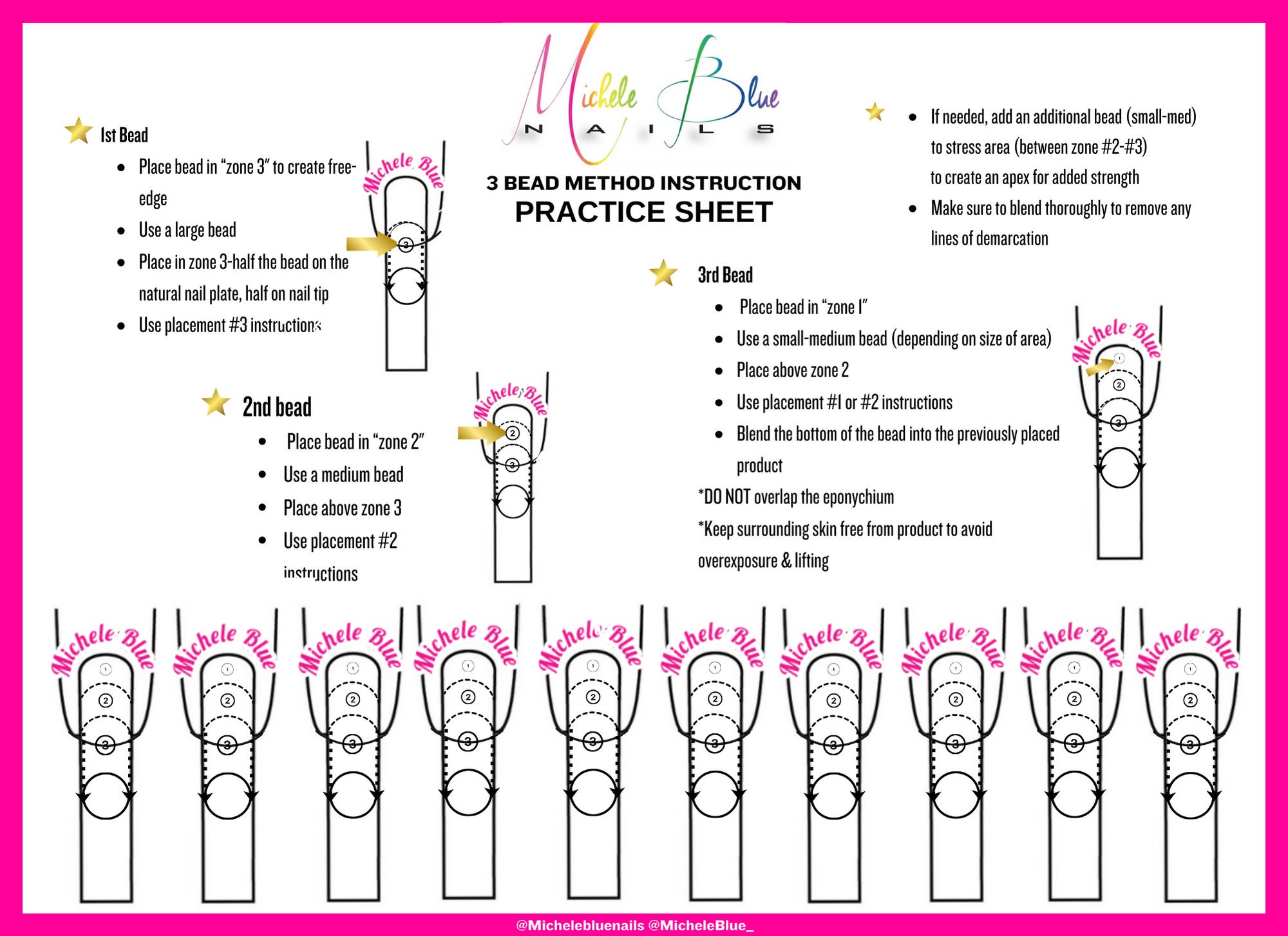 Acrylic Nail Practice Sheets - Etsy