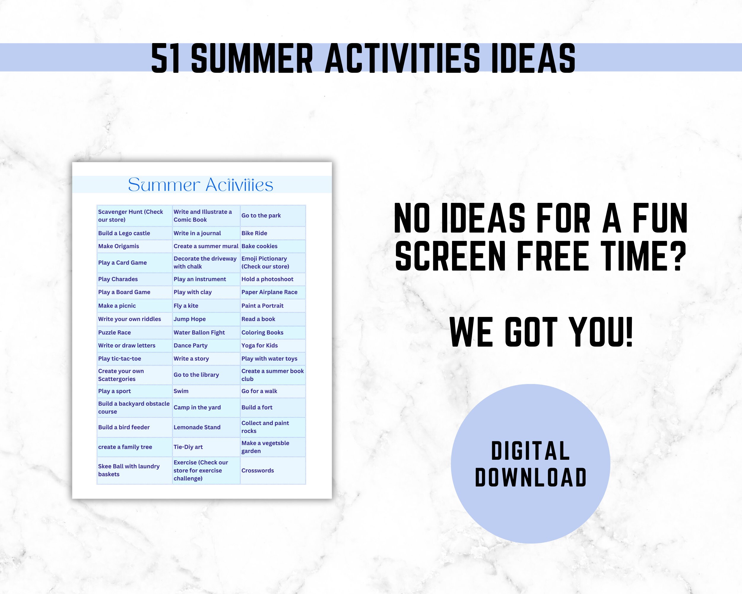 Printable Weekly Screen Time Checklist Summer Activities Ideas Screen ...