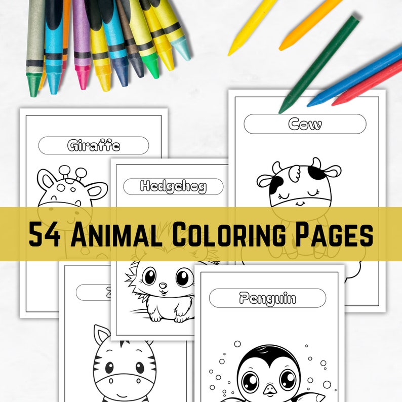 Printable Coloring Animal Book for Toddlers Coloring Pages for Kids ...