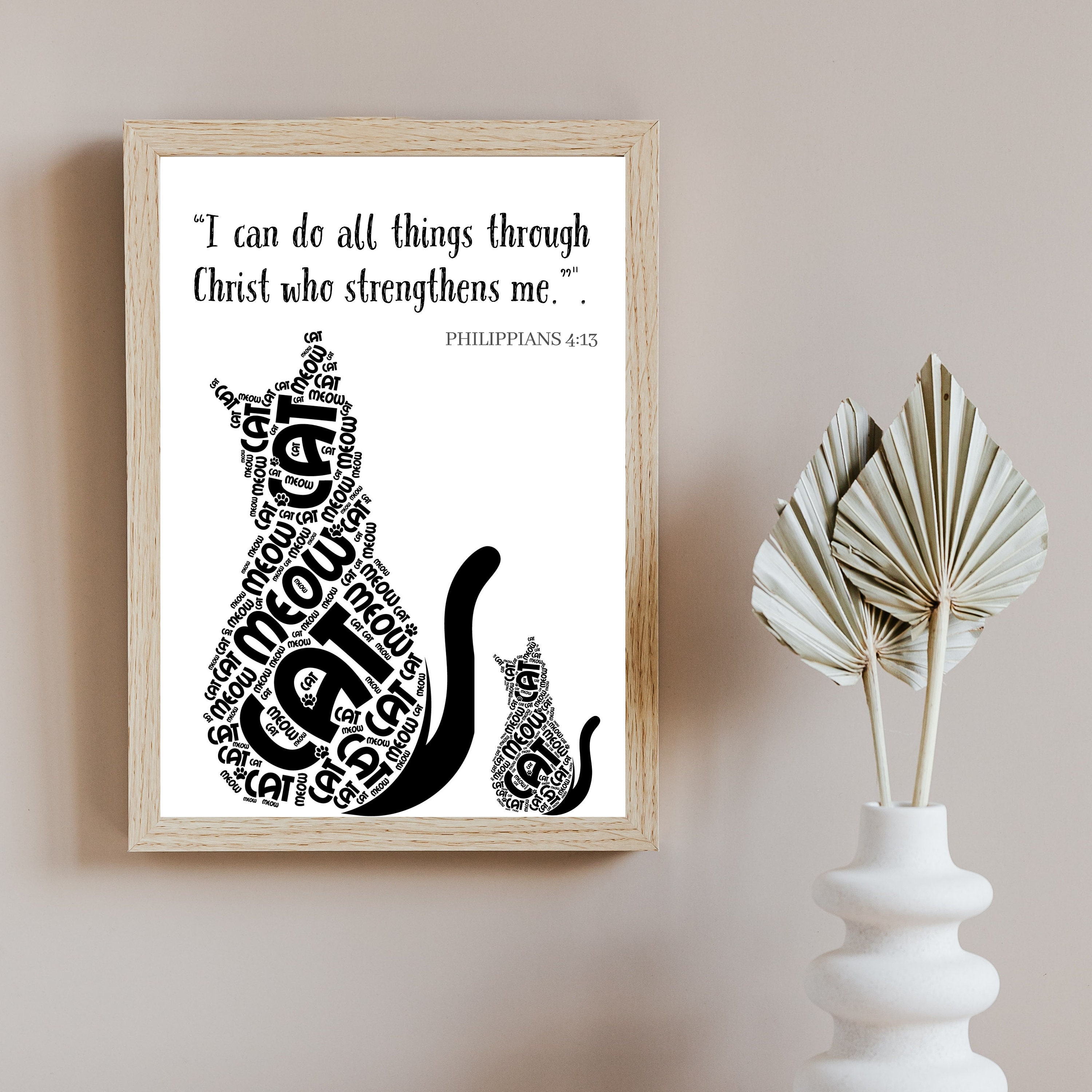 Cat Printable Wall Art Cat Wall Decor Cat Lover Gift Poster Home Decor ...