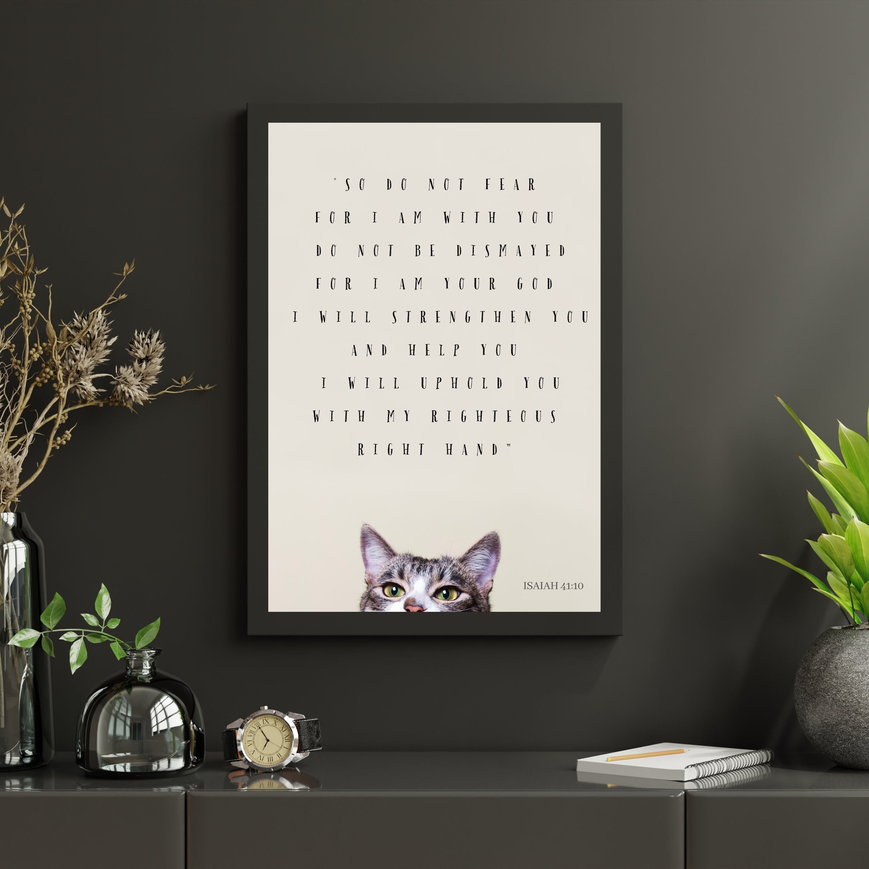 Cat Printable Wall Art Bible Verse Wall Art Scripture Printable Cat ...