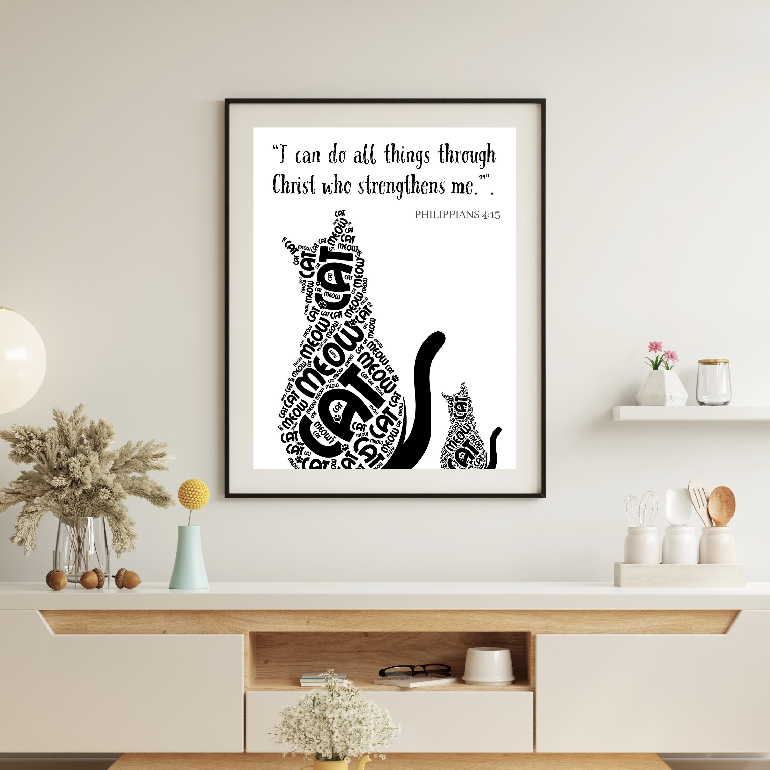 Cat Printable Wall Art Cat Wall Decor Cat Lover Gift Poster Home Decor ...