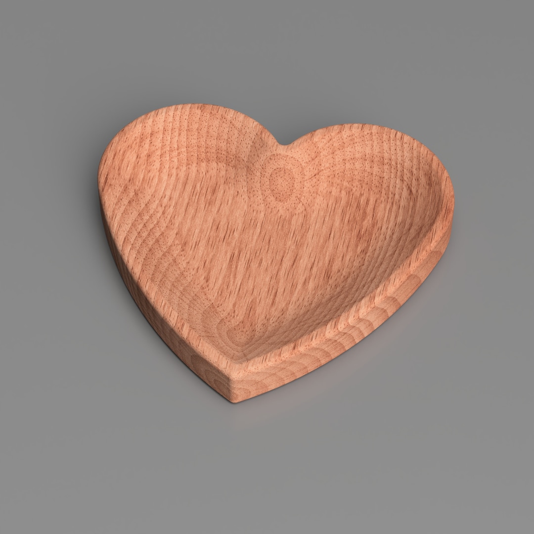 3d Heart Catchall Tray CNC Cut Files, Includes STL and CRV Files - Etsy