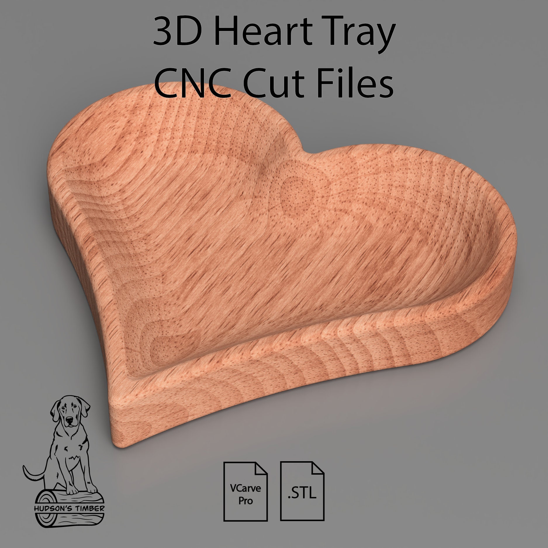 3d Heart Catchall Tray CNC Cut Files, Includes STL and CRV Files - Etsy