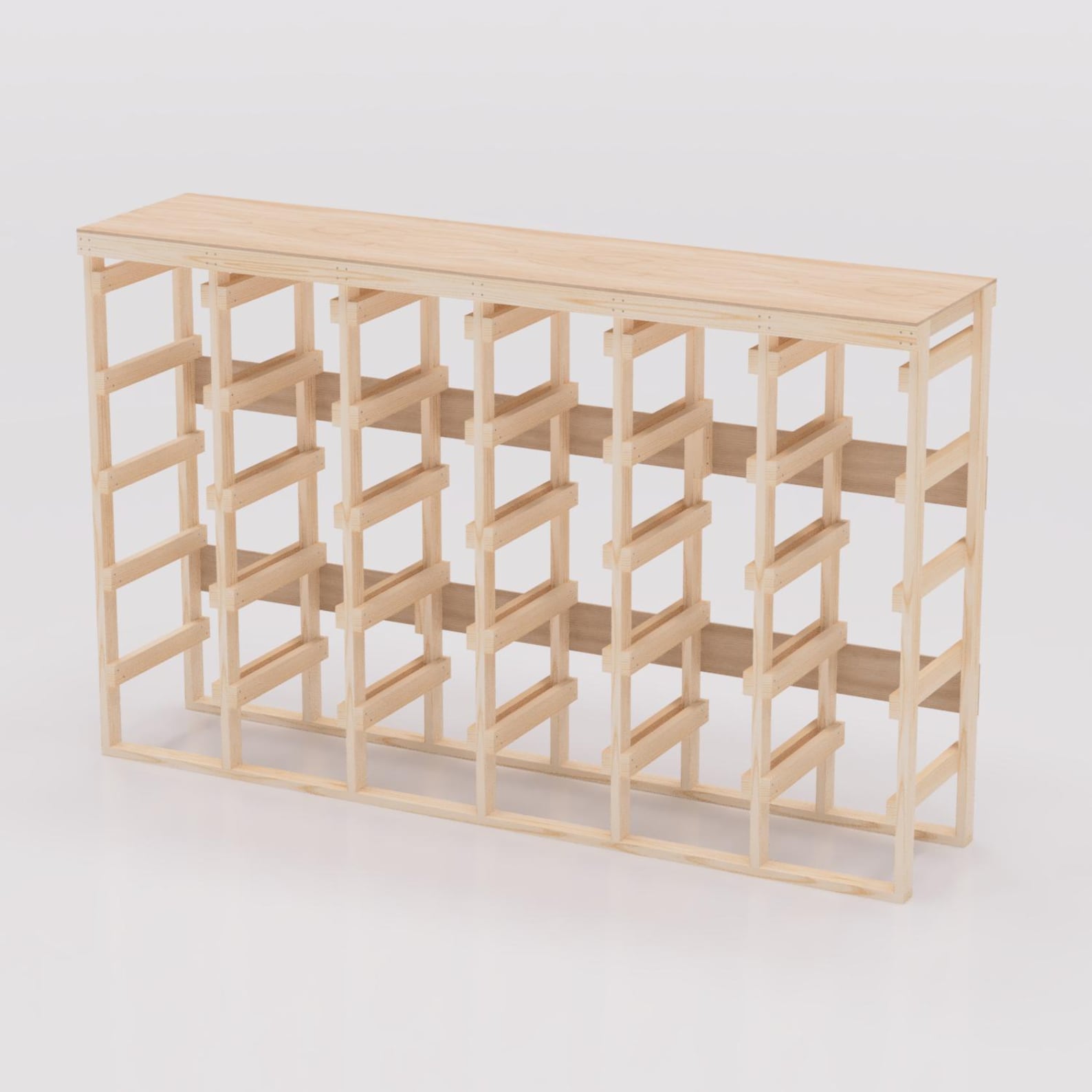 27 Gallon Tote Storage Rack Plans PDF. Holds 30 Bins (6x5) With Shelf ...