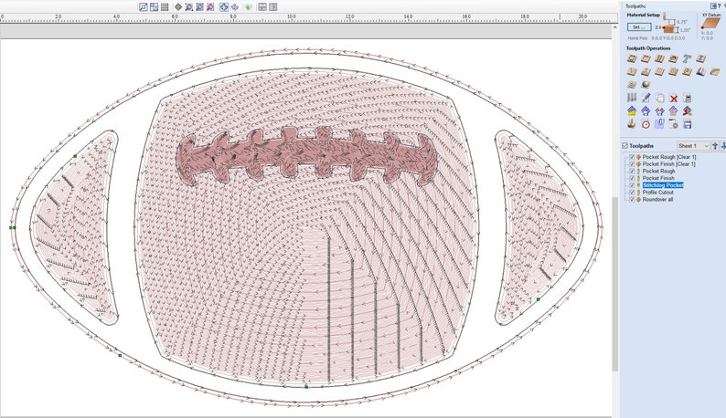 Football Design Catch All Tray CNC Cut Files - Etsy
