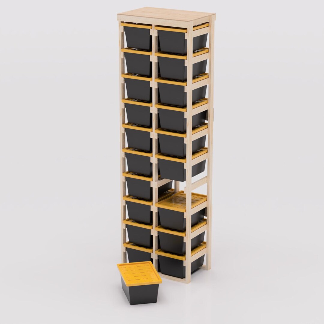 27 Gallon Tote Rack Plans. 20 Tote Garage Storage Shelves. Organization ...