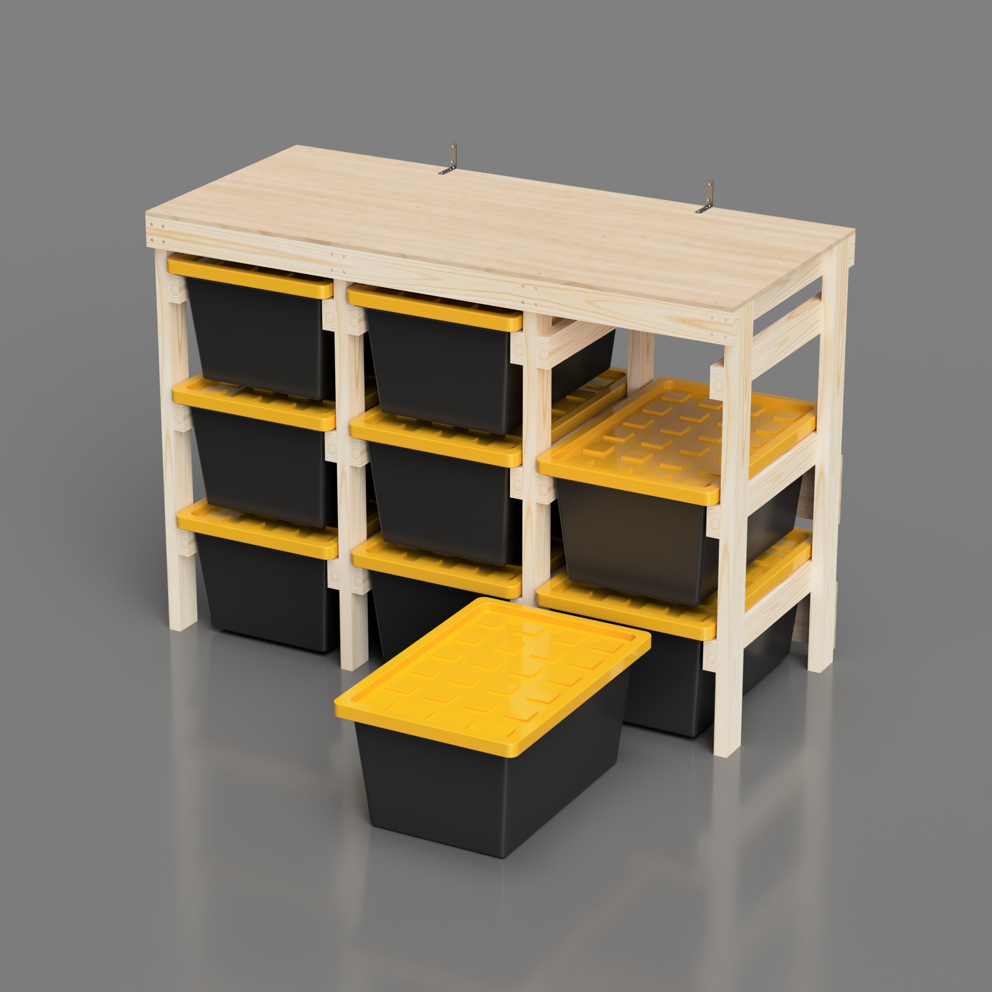 27 Gallon Tote Rack Plans. 9 Tote Garage Storage Shelves. Organization ...