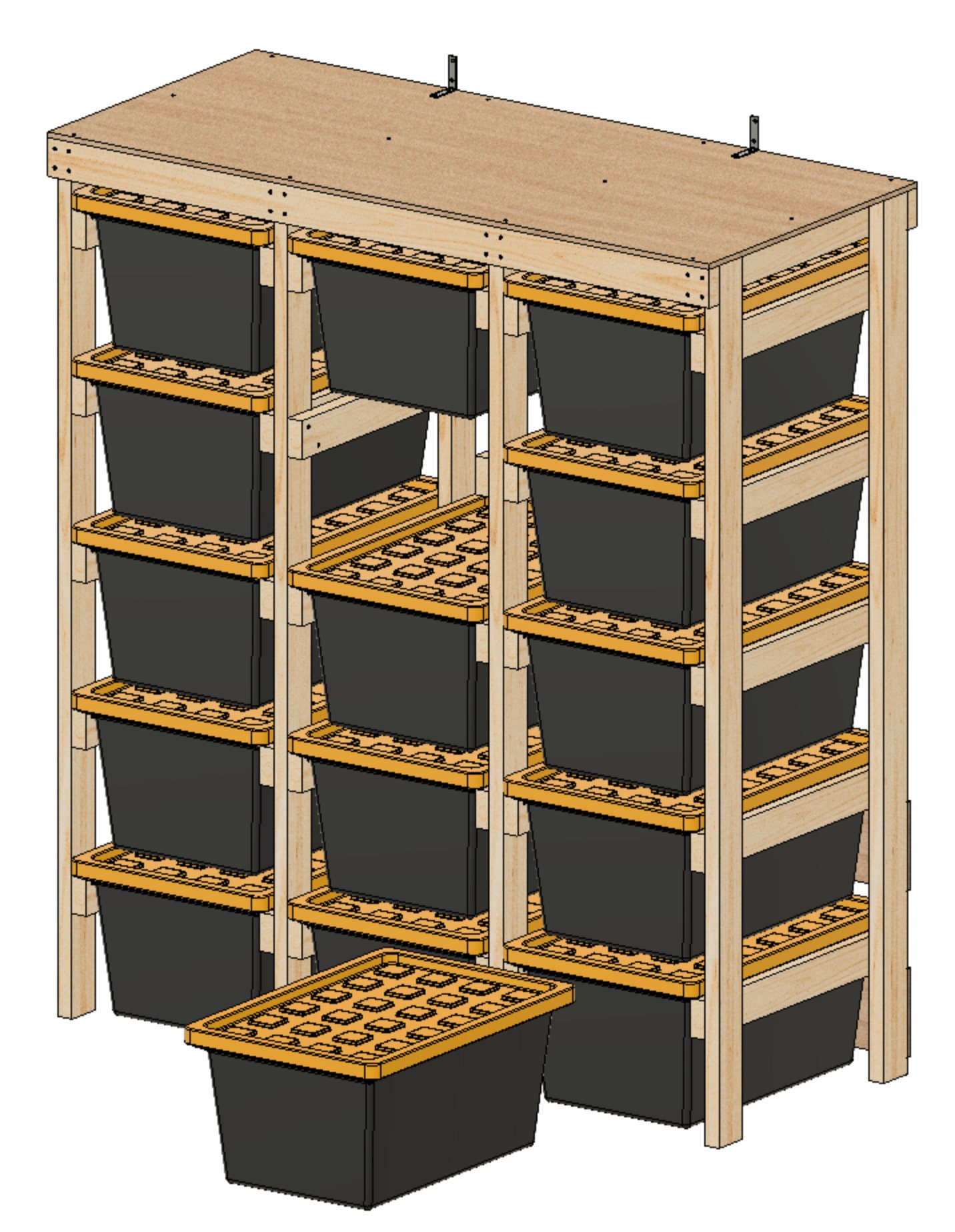 27 Gallon Tote Rack Plans. 15 Tote Garage Storage Shelves. Organization ...