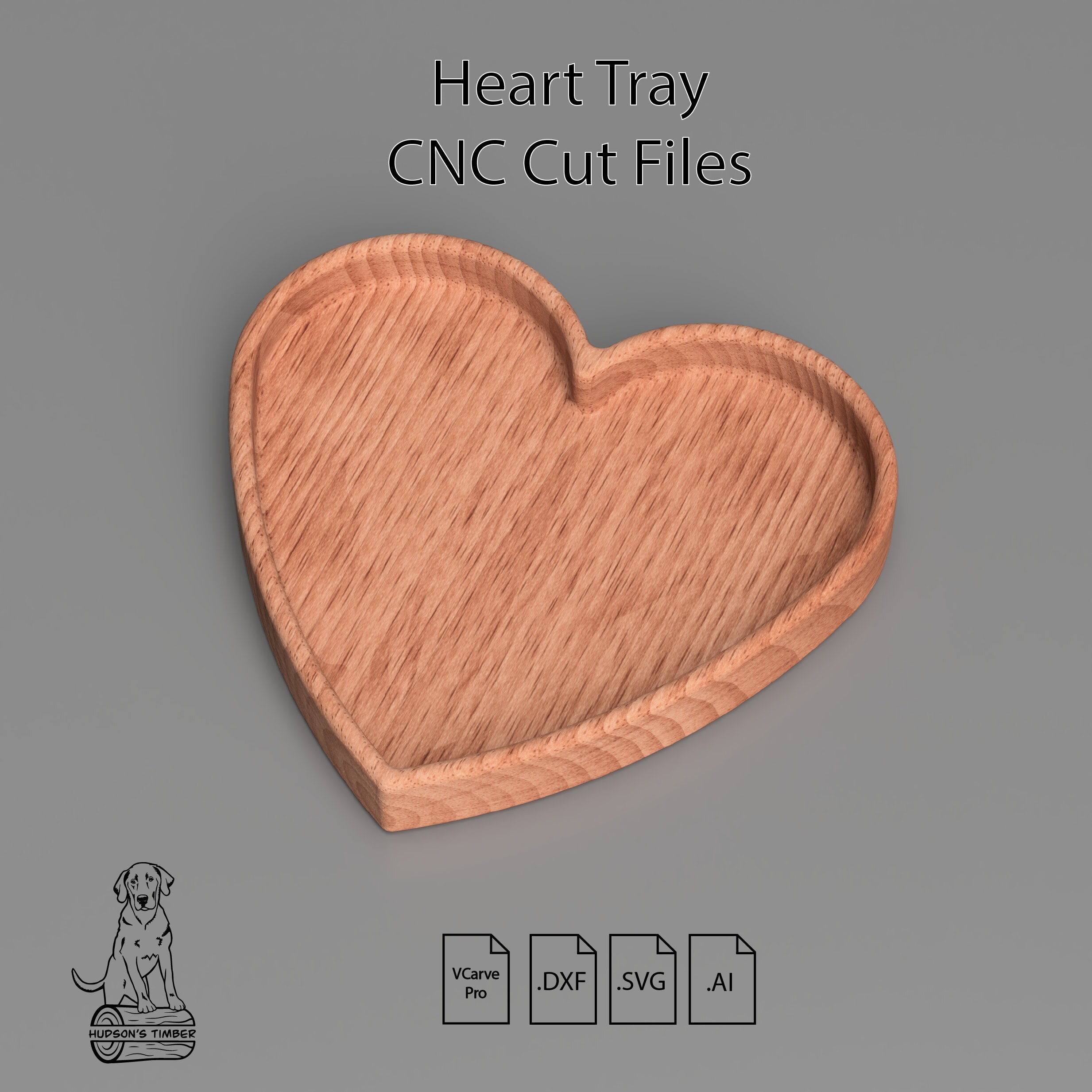 Heart Catch All Tray CNC Cut Files - Etsy