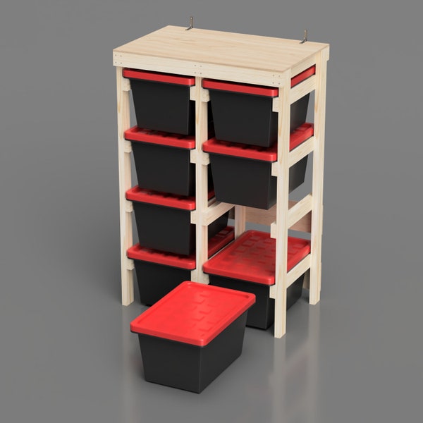 16ft Storage Shelves Plans, Garage Storage Rack for Shop Organization ...