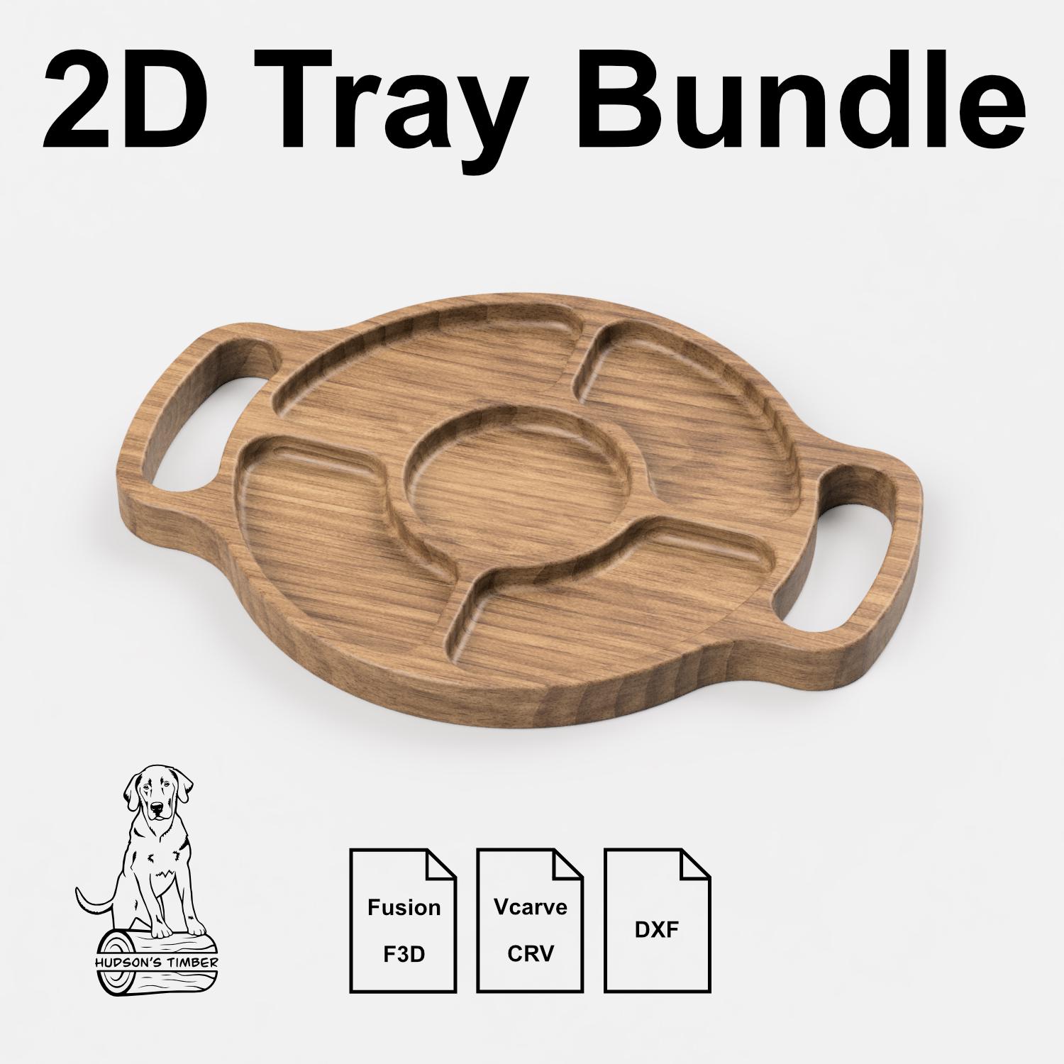 2D Catch All Tray Pack, CNC Cut Files Bundle A, 33 Designs (digital ...