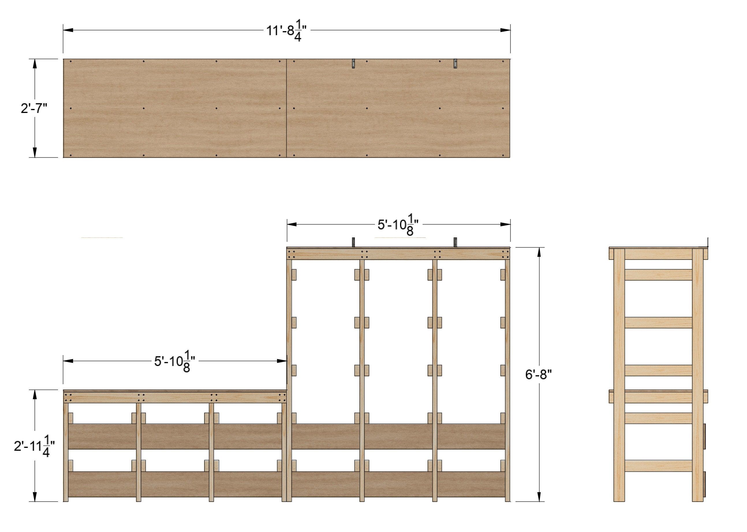 27 Gallon Tote Storage Workbench Plans. Tote Rack Garage Storage and ...