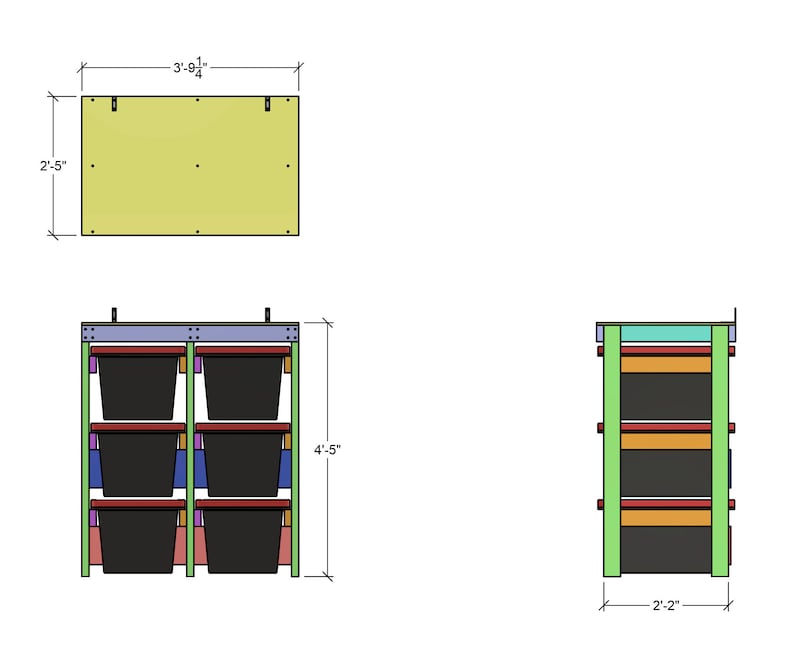 Garage Storage Plans for HDX 27 Gallon Tote Rack Plans. 27 Gallon Tote ...
