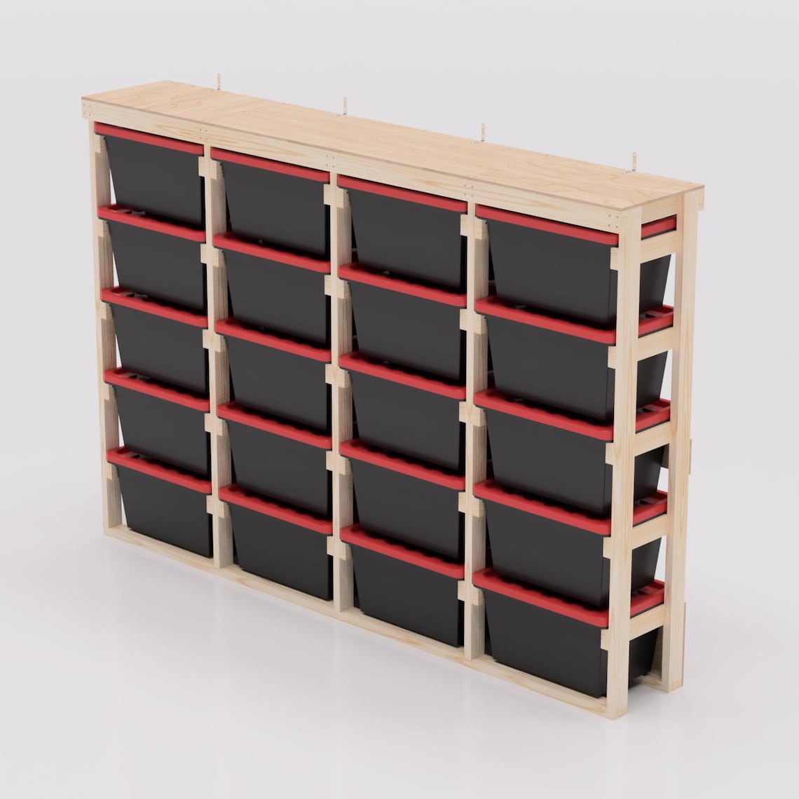27 Gallon Tote Storage Rack Plans Sideways PDF. 27 Gal Bin Rack ...