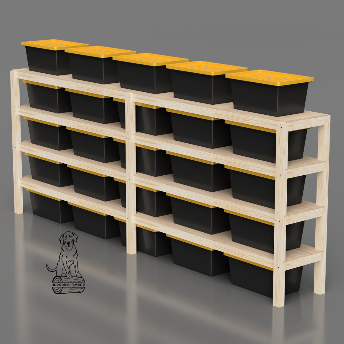 16ft Storage Shelves Plans, Garage Storage Rack for Shop Organization ...