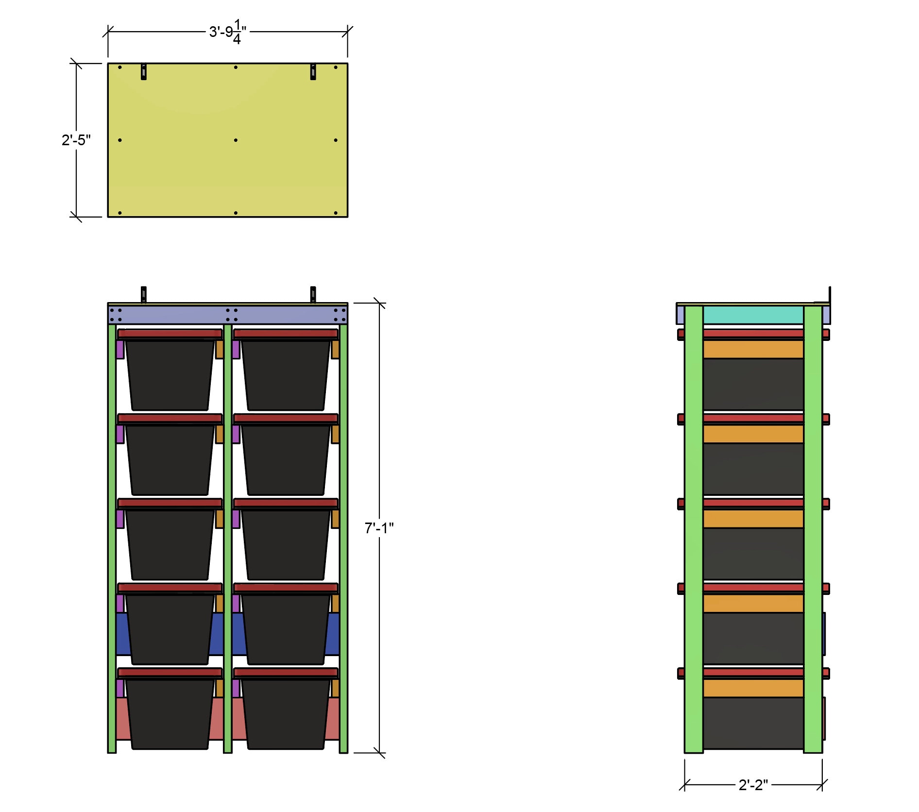 Garage Storage Plans for HDX 27 Gallon Tote Rack Plans. 27 Gallon Tote ...