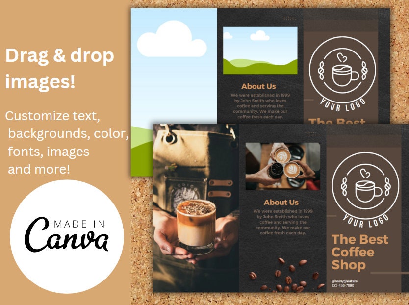 Coffee Shop Brochure Template - Etsy