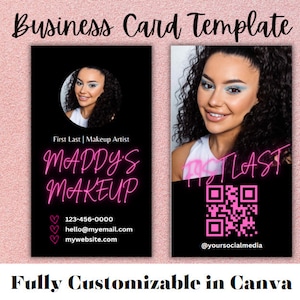 Personal Business Card Template. Makeup, Hair, Nails, Etc - Etsy