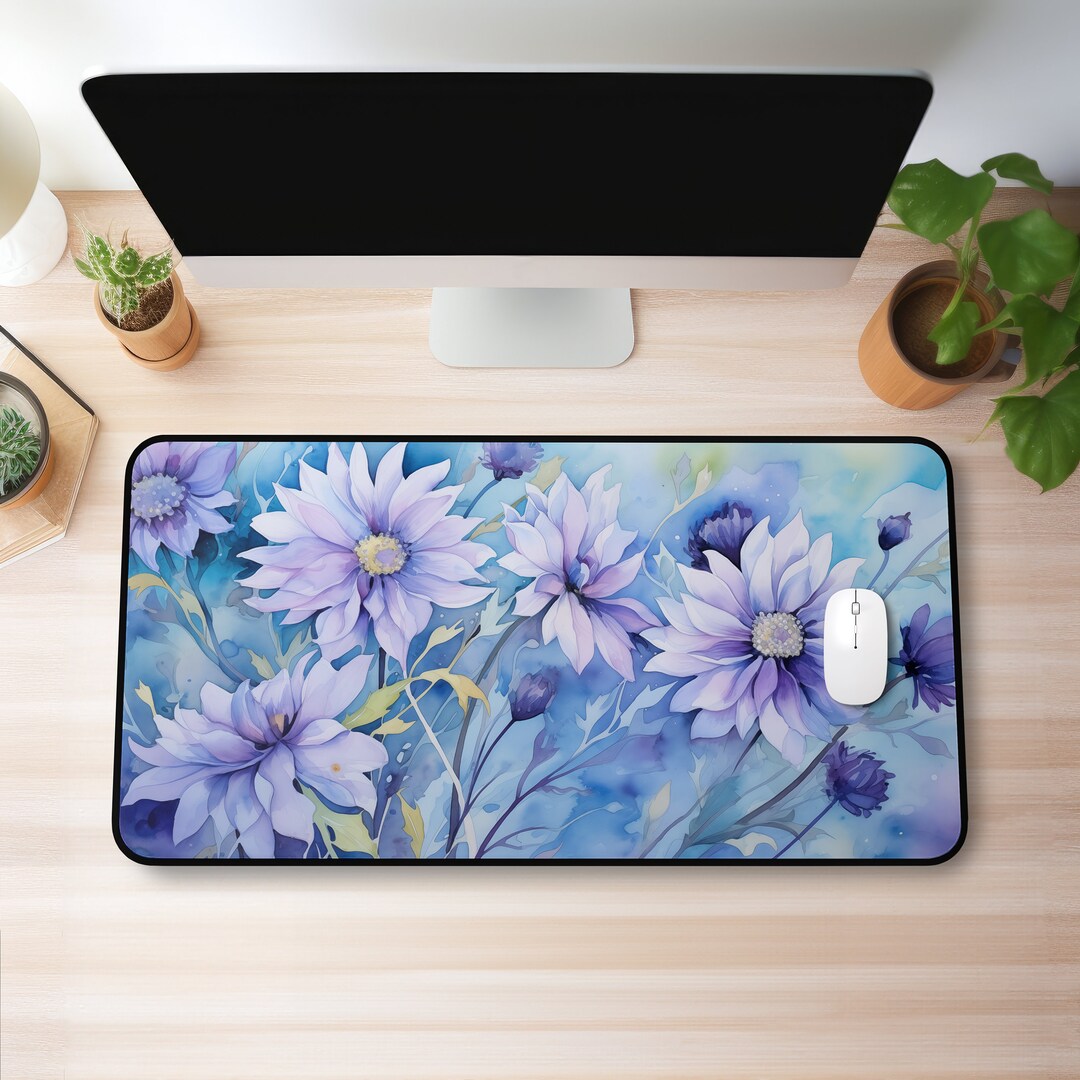 Floral Cottage Core Desk Mat, Flowers Office Mat, XL Gamer Gaming ...