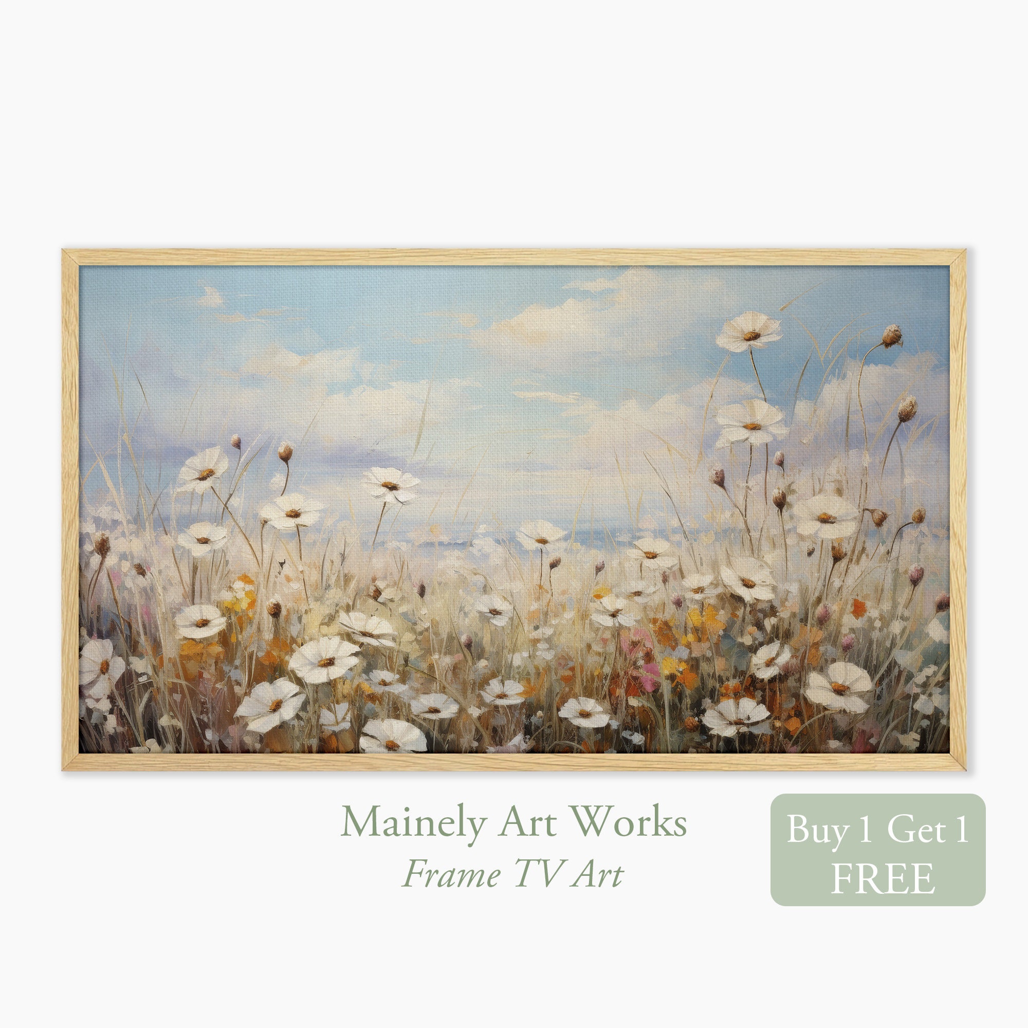 Field of Wildflowers for Frame TV, Spring Flowers for Samsung Frame TV ...