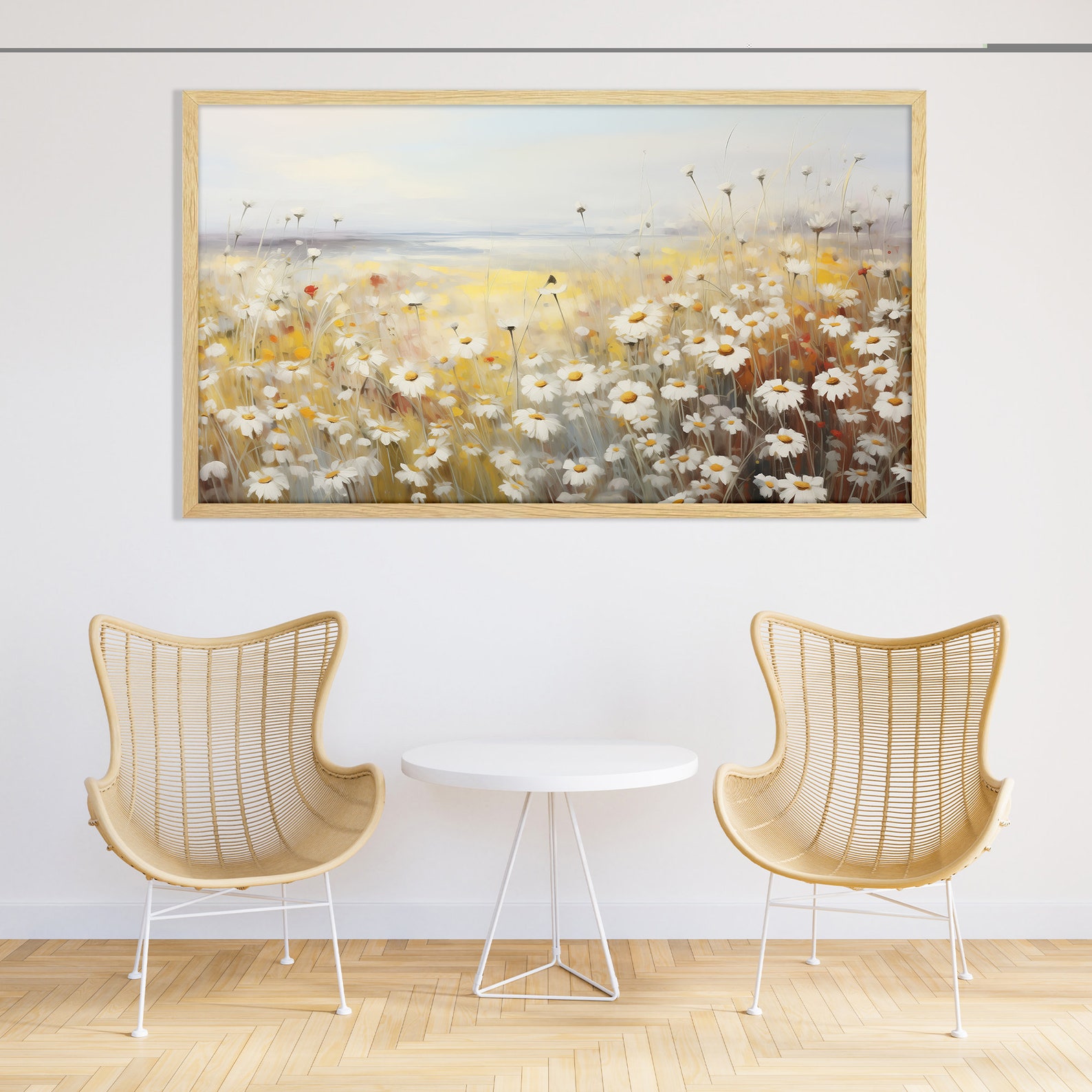 Spring Meadow Samsung Frame TV Art, Wildflowers Daisies Art for TV ...
