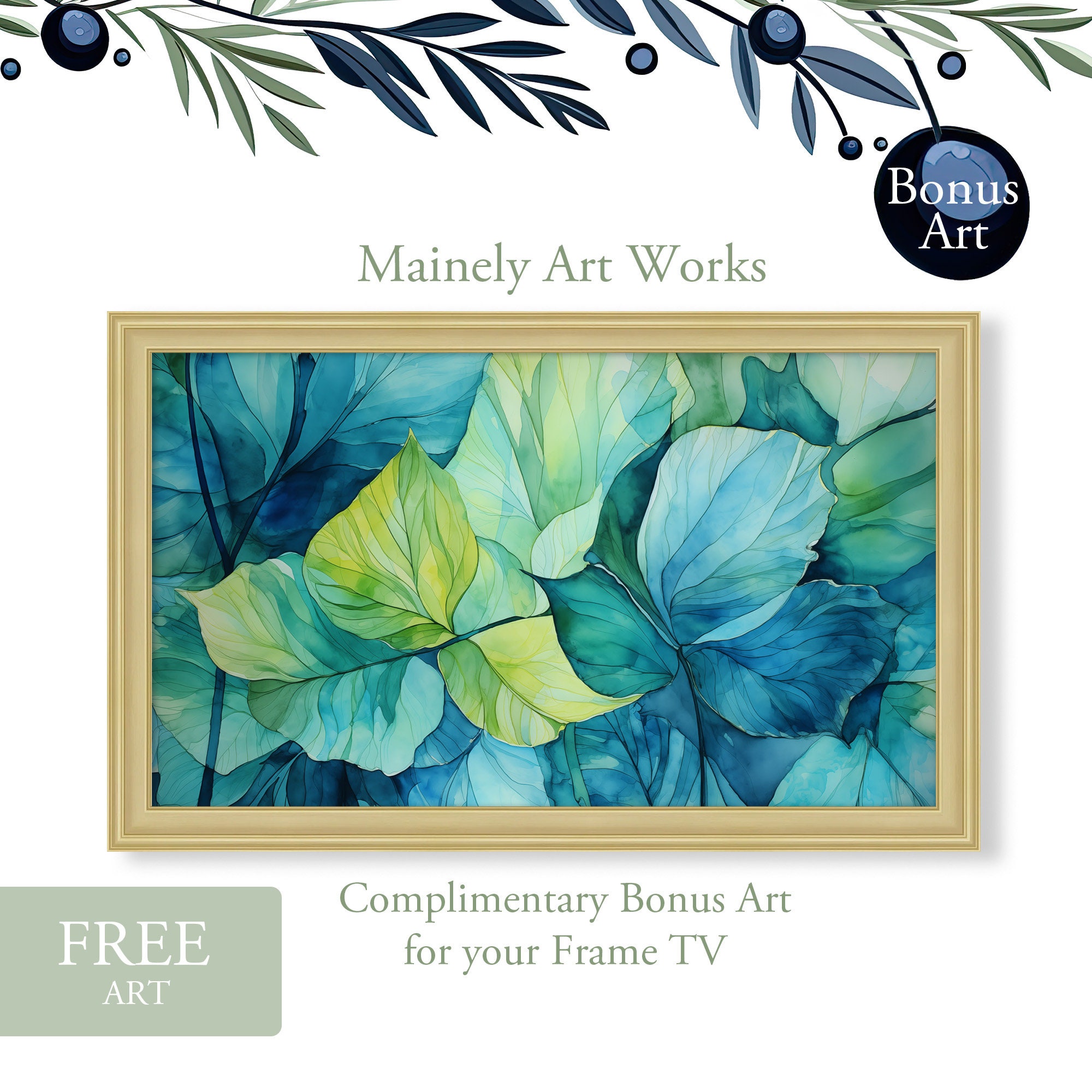 Flowers Samsung Frame TV Art, Hydrangea Floral for Frame TV, Blue Pink ...