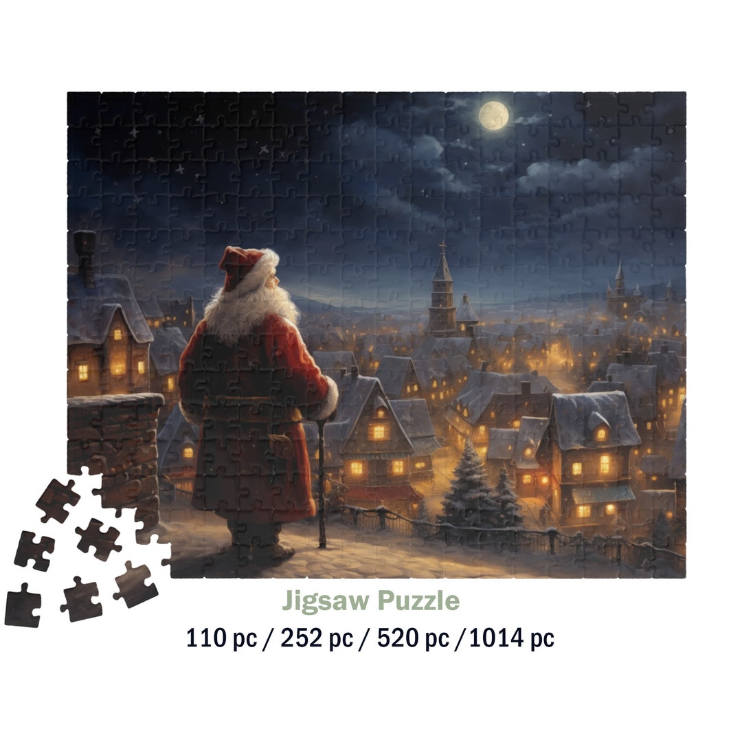 Christmas Puzzle, Santa Claus Jigsaw Puzzle, 1000+ Piece Puzzle, 500 ...