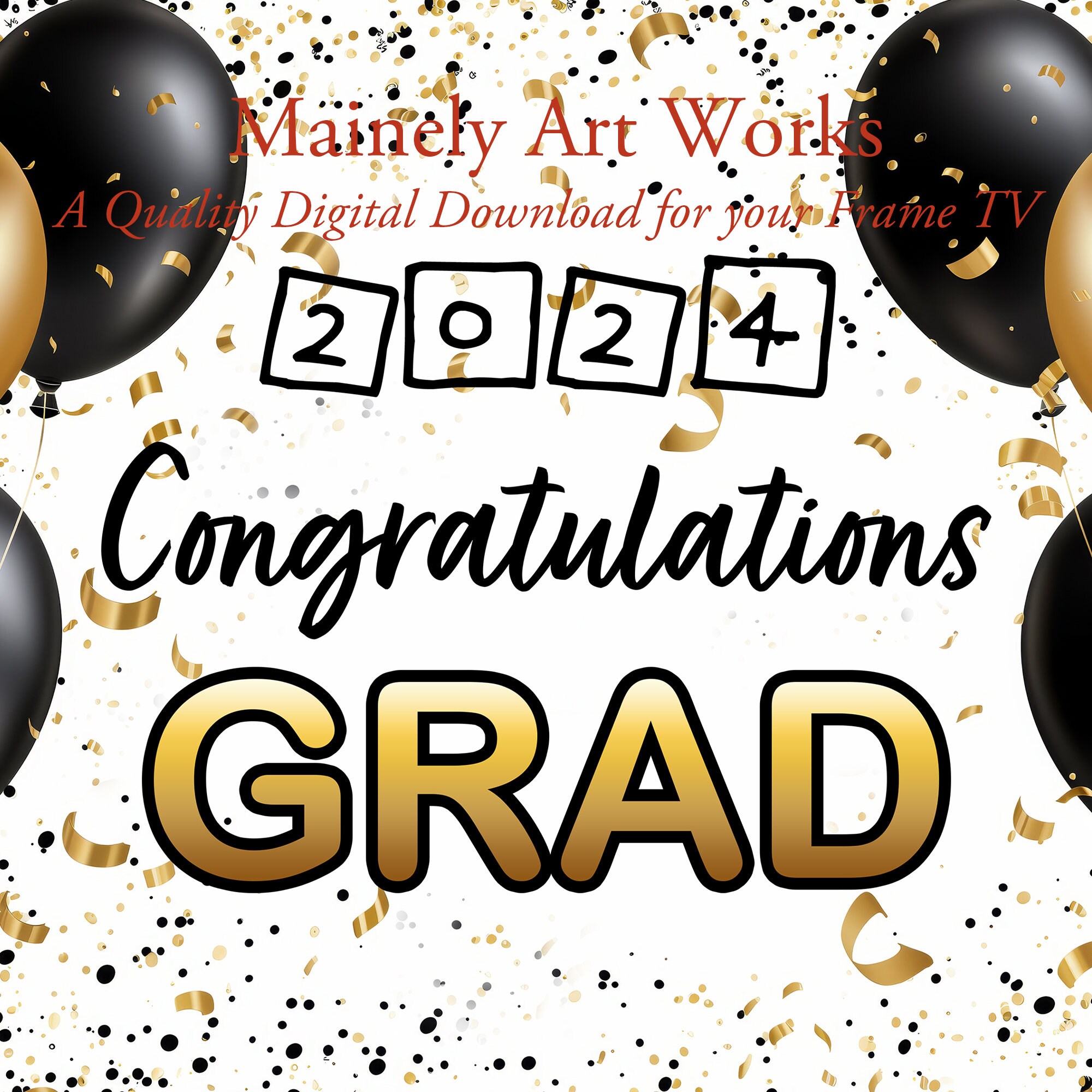 Graduation Samsung Frame TV Art, Party Graduation Art for Frame TV ...