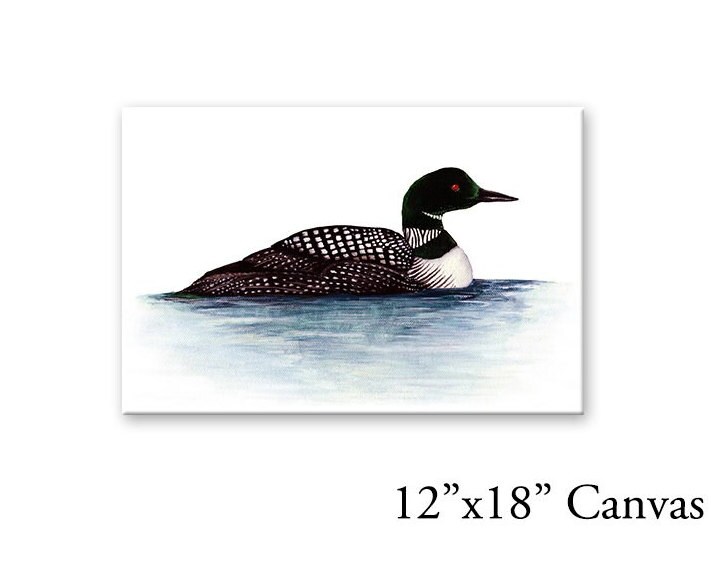 Loon Art Print, Loon Print Digital Download, 5 Sizes, Lake Side Art ...