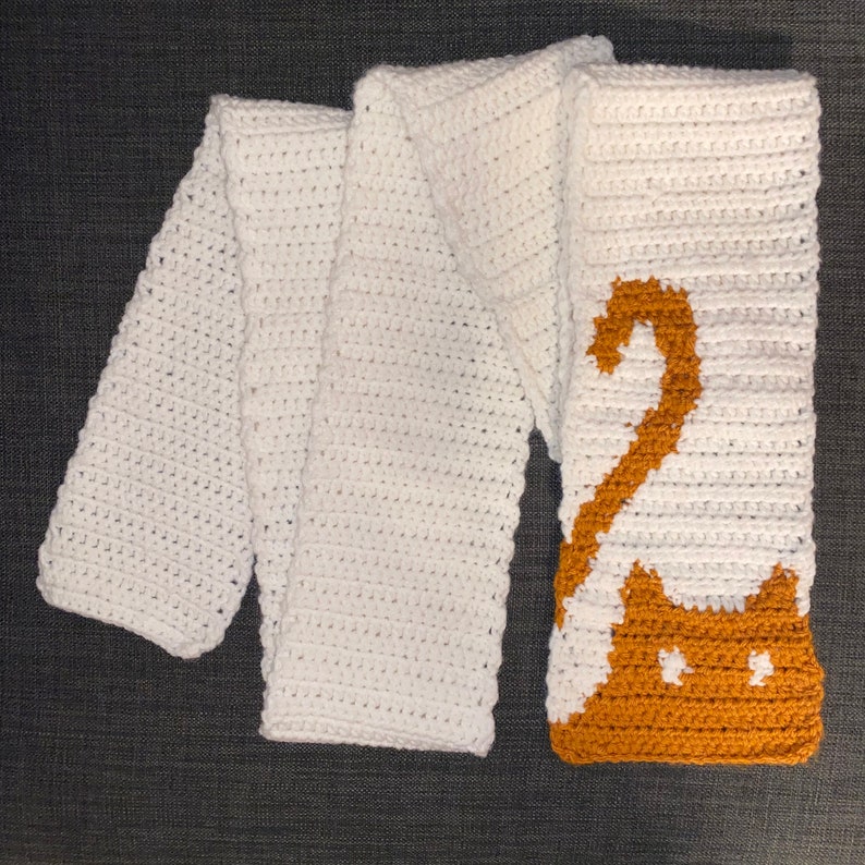 CROCHET PATTERN Cat Scarf | Crochet Kitty Scarf | Crochet Scarf ...
