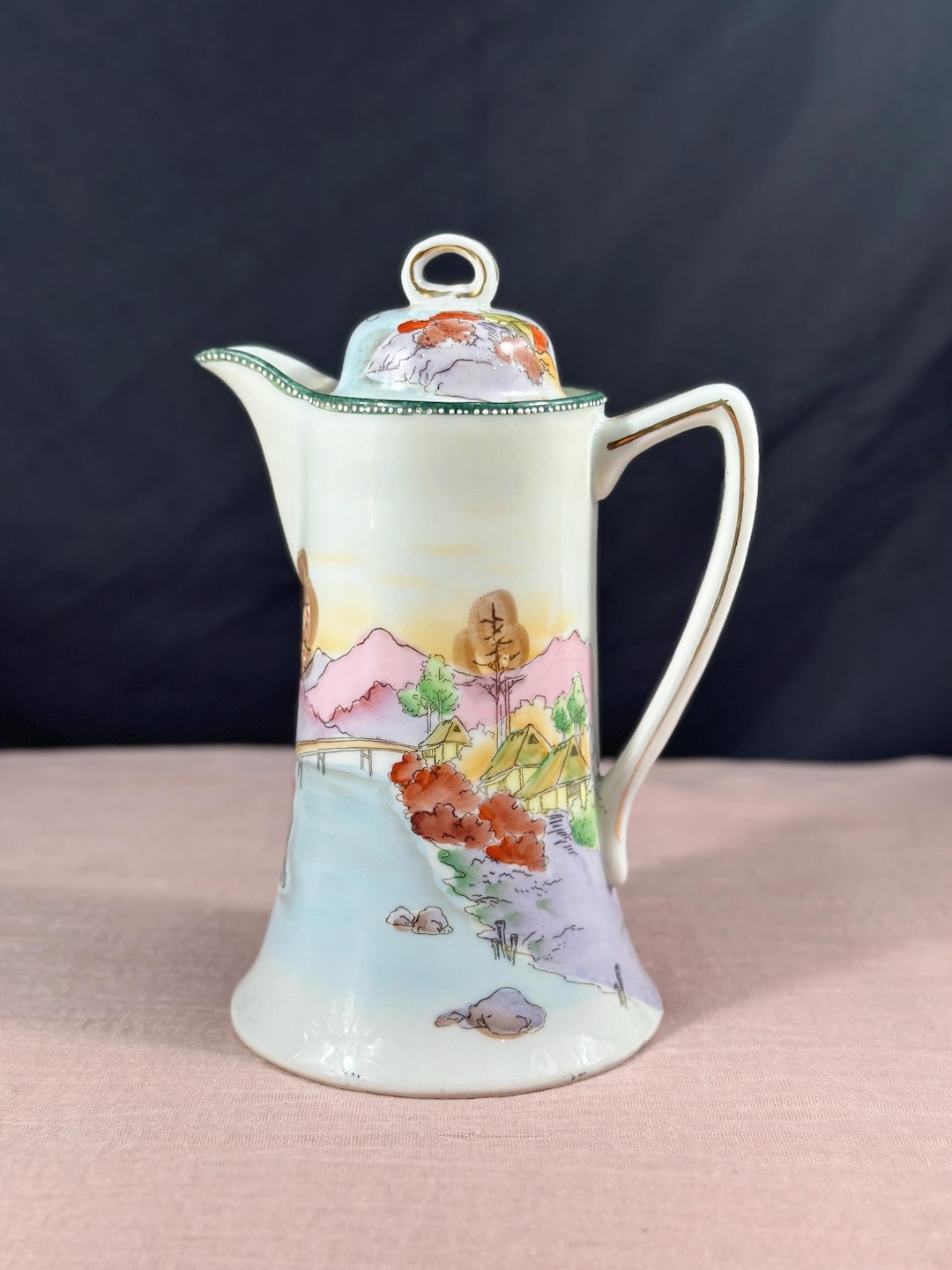 Vintage Japanese Nippon Chocolate Porcelain Tea Pot 9.5 H - Etsy