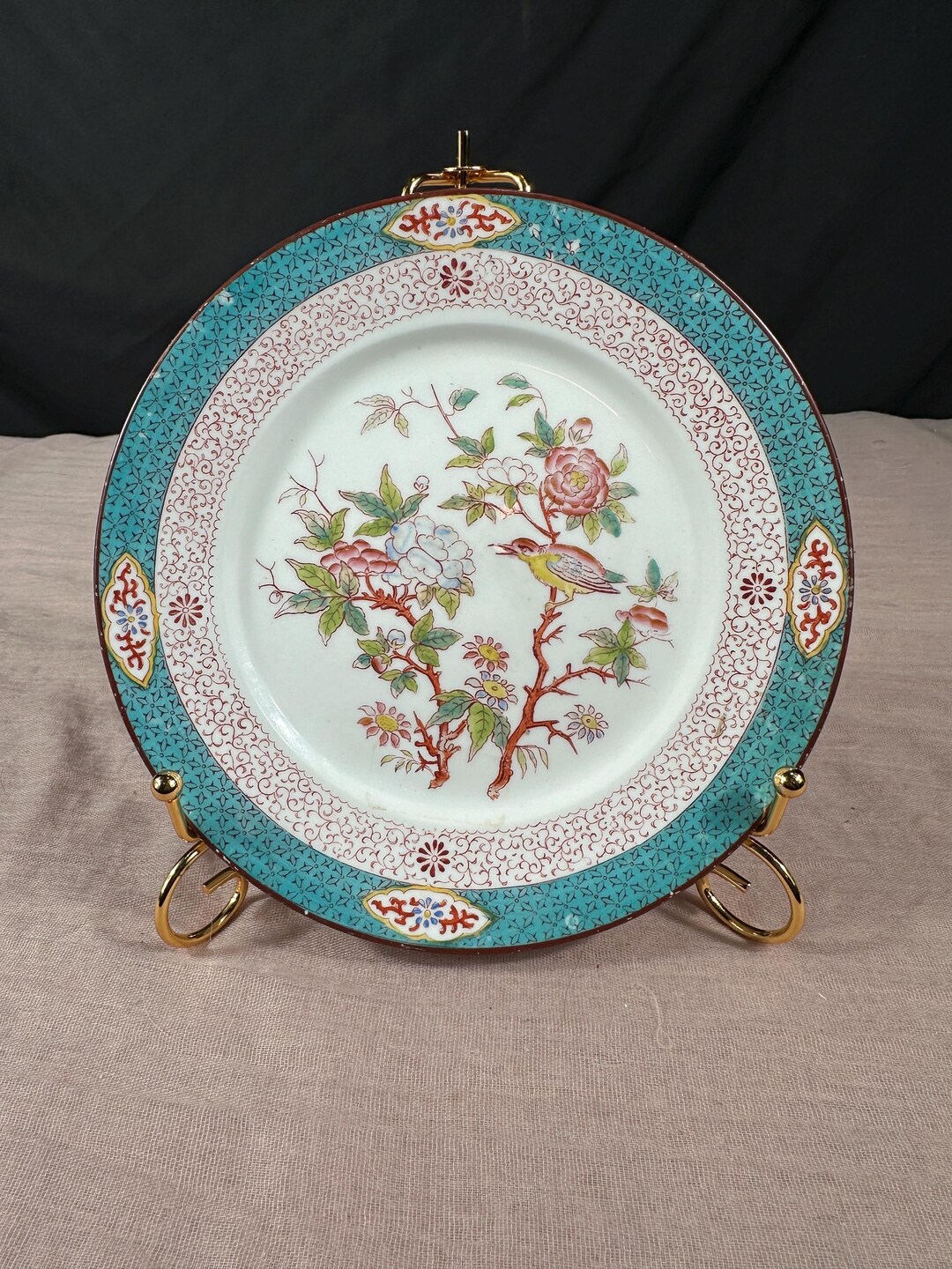 Antique English Minton Porcelain Decorative Plate With Bird Motif, 8 ...